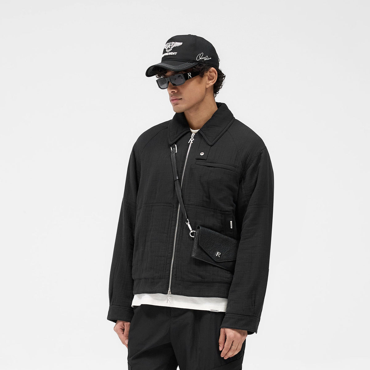 Black Crinkle Trucker Jacket | Jackets & Outwear | REPRESENT
