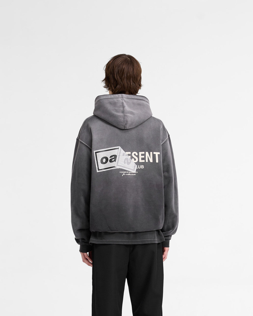 Represent X Oasis Owners Club Hoodie | Stained Black | REPRESENT