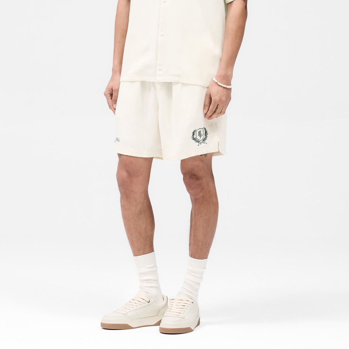 Antique White Crest Short | Mens Shorts - Twill | REPRESENT
