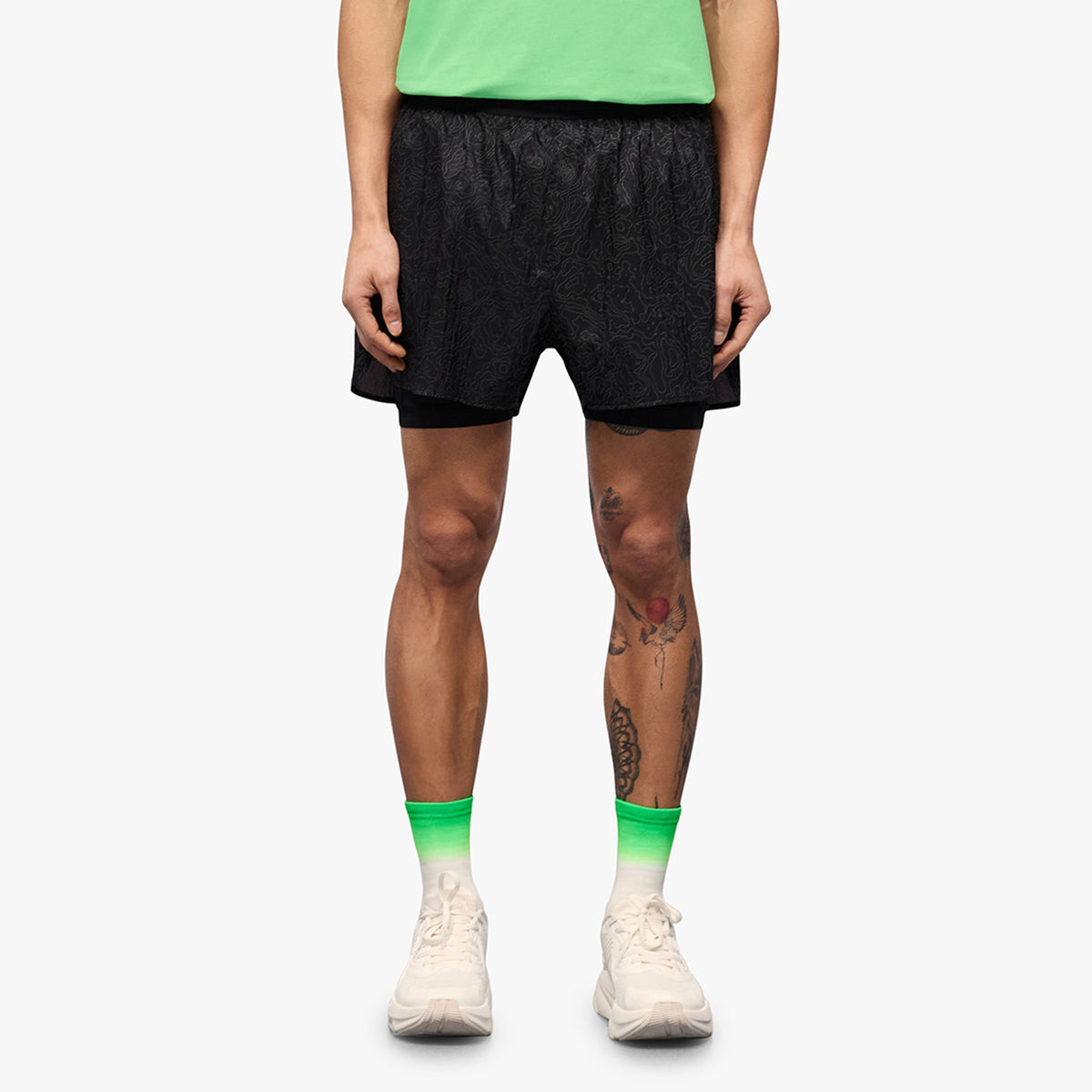 247 Contour 2-In-1 Run Shorts - Black | REPRESENT