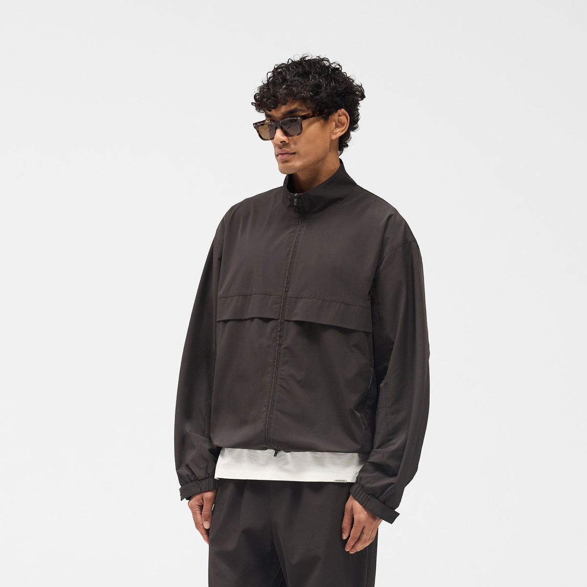 Initial Nylon Track Jacket | Coffee | REPRESENT