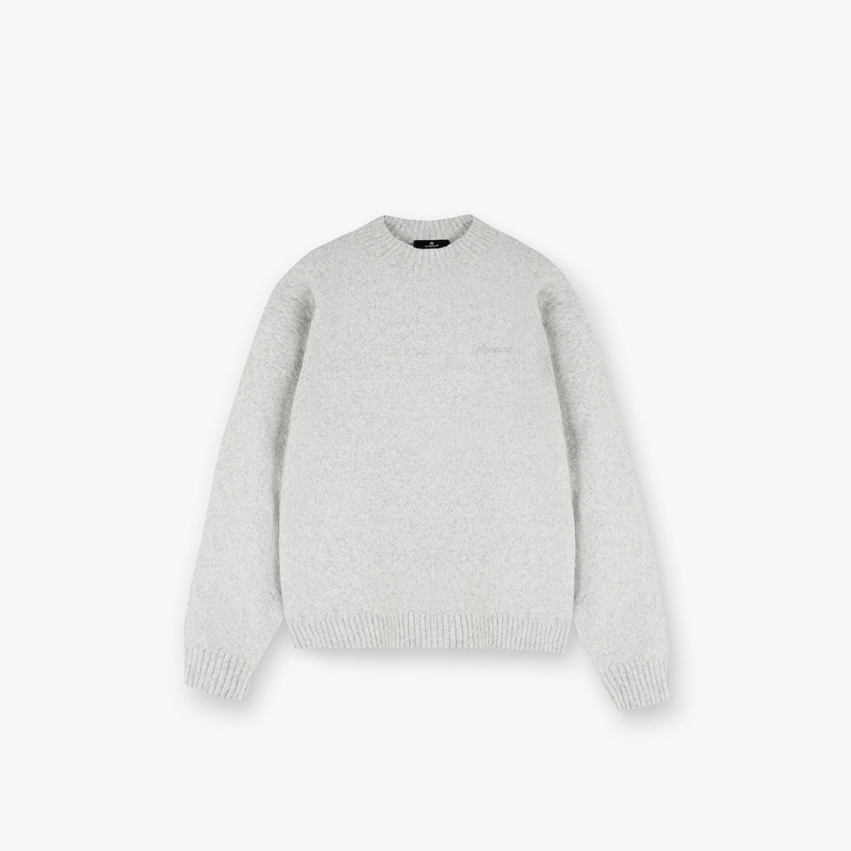 Marled Knit Jumper | Ice Grey Marl | REPRESENT
