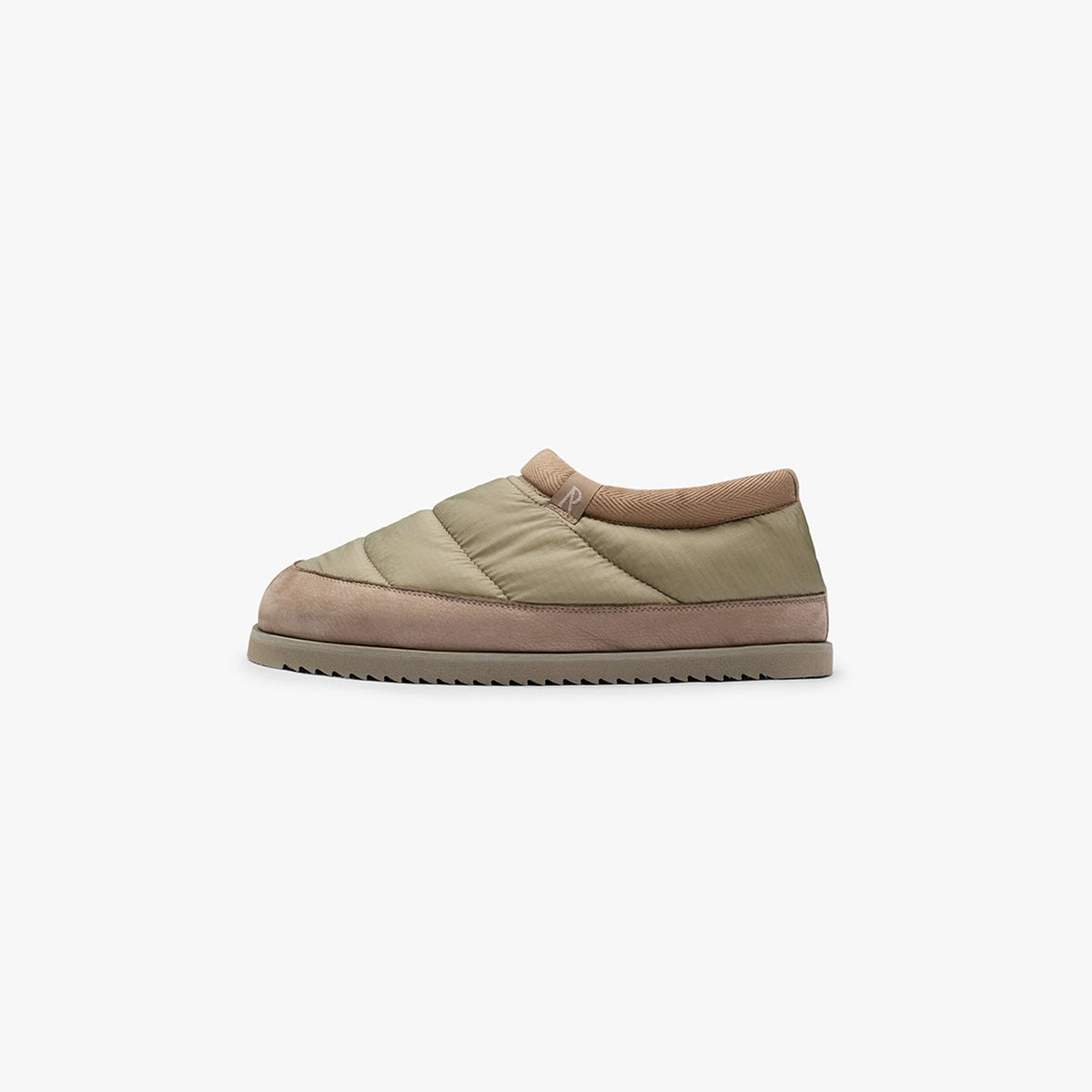Taupe Nylon Winter Mule | Mens Footwear | REPRESENT