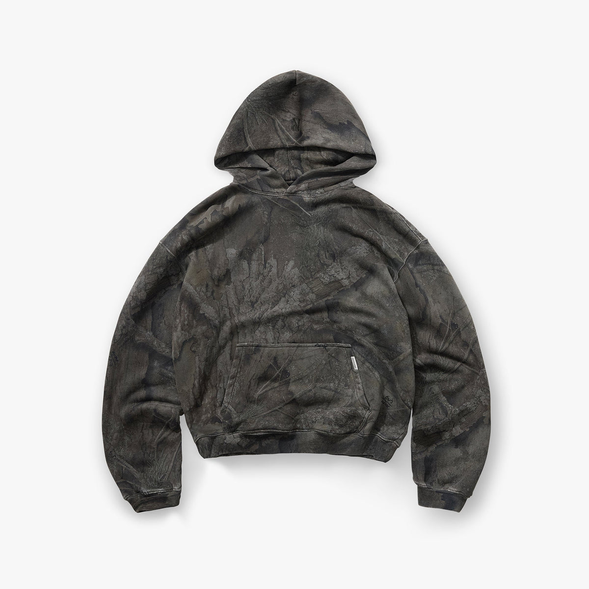 Initial Overdye Realtree® Oversized Hoodie - Overdyed Black | REPRESENT