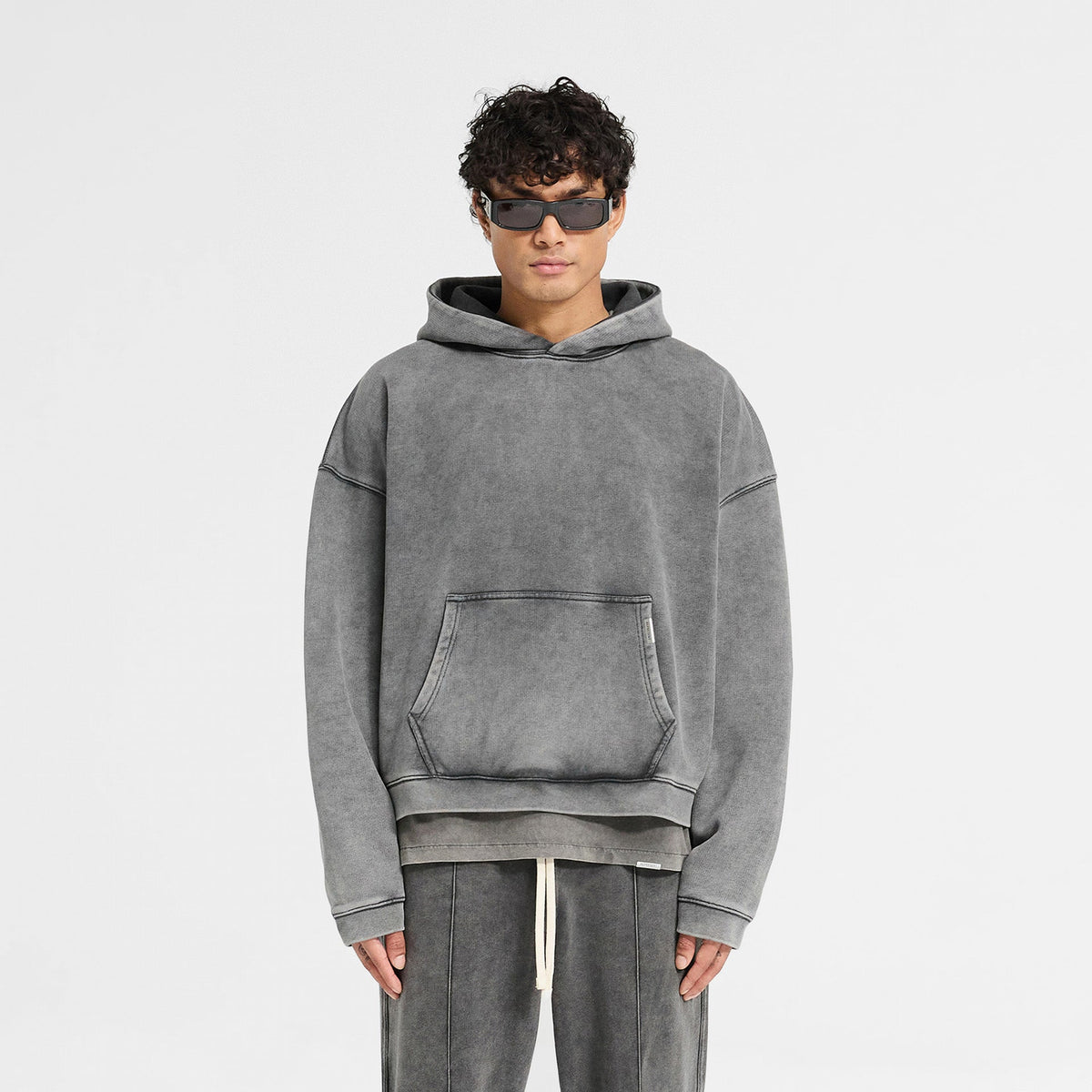 Initial Boxy Oversized Hoodie | Vintage Grey | REPRESENT