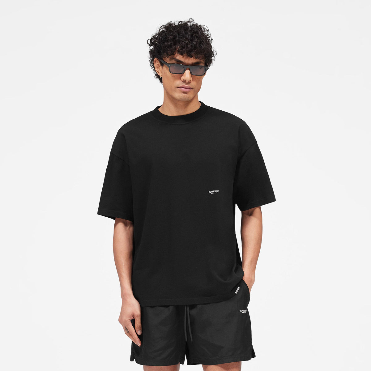 Jet Black Micro T-Shirt | Represent Owners Club | REPRESENT