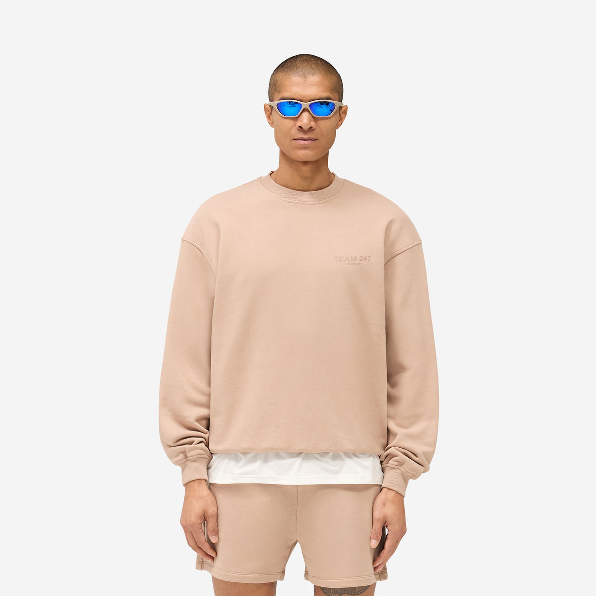 Clay Team 247 Oversized Crew | Gym Sweatshirt | REPRESENT