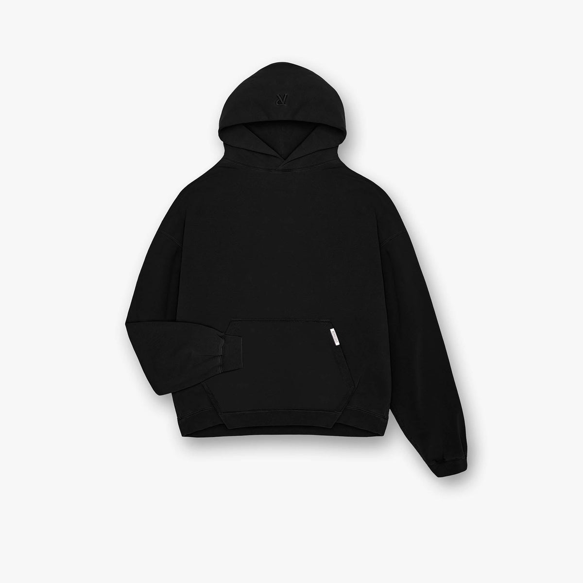Black Initial Boxy Hoodie Heavy | Mens Hoodies | REPRESENT
