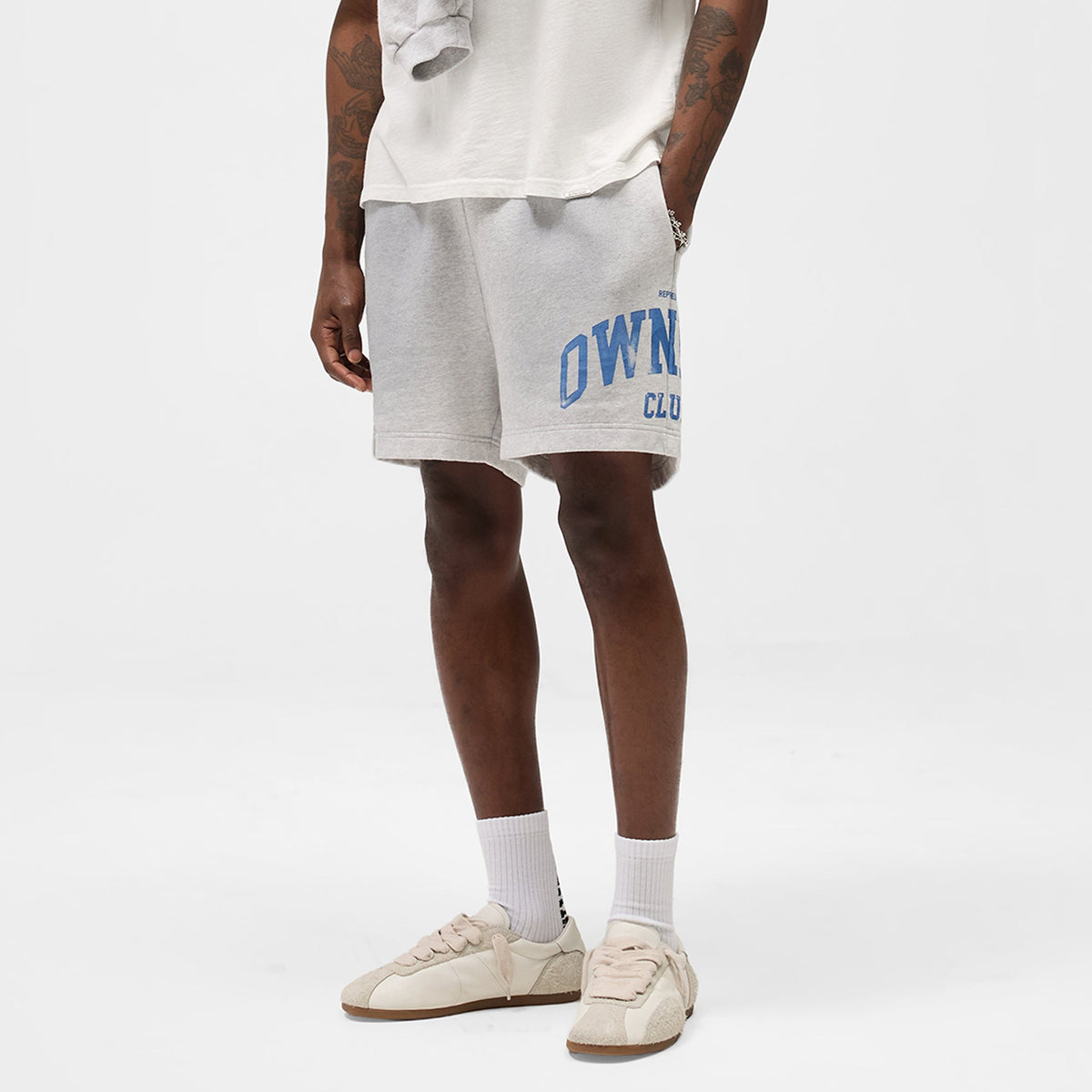 Ice Grey Marl Shorts | Represent Owners Club | REPRESENT
