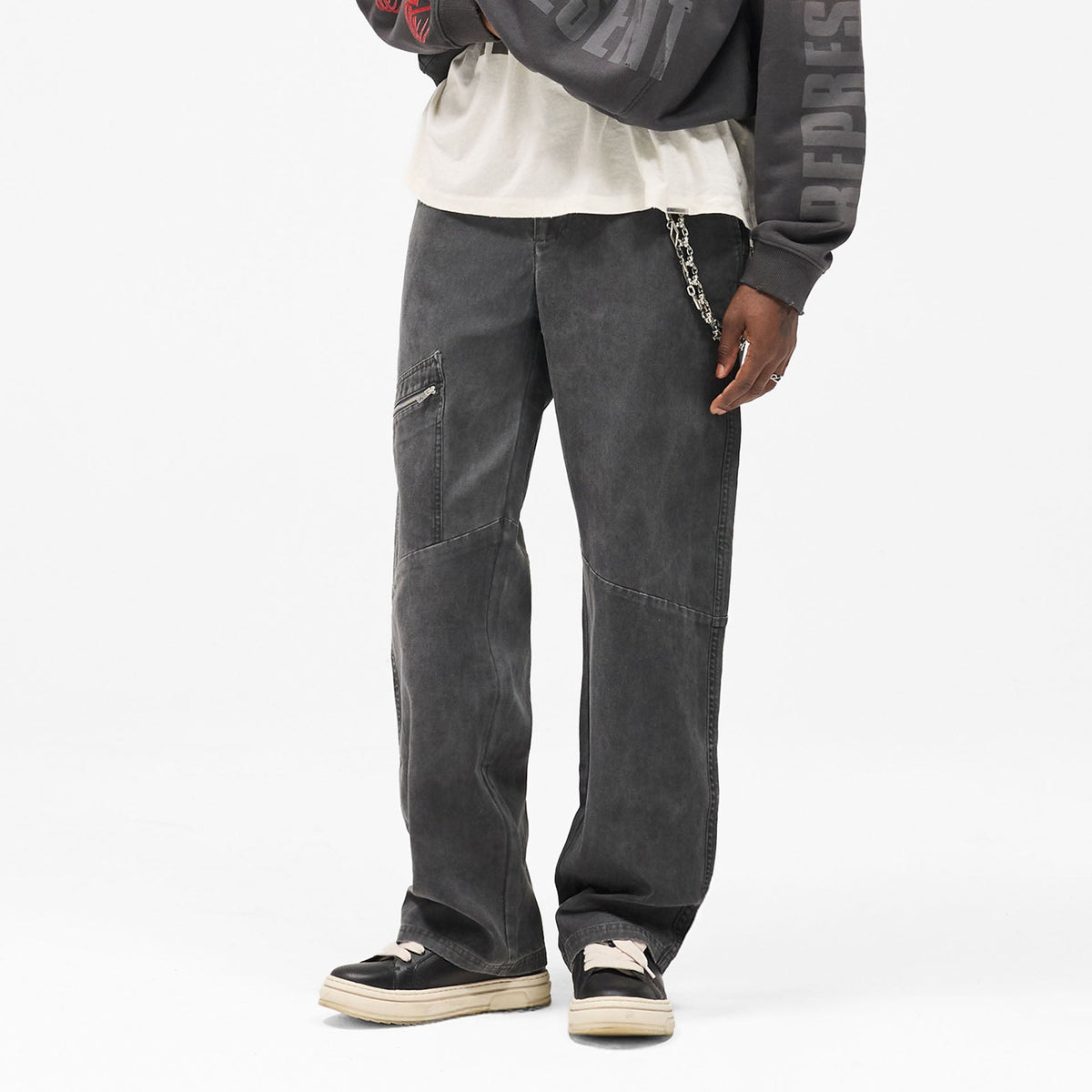 Washed Black Cotton Workwear Pant | Mens Pants | REPRESENT