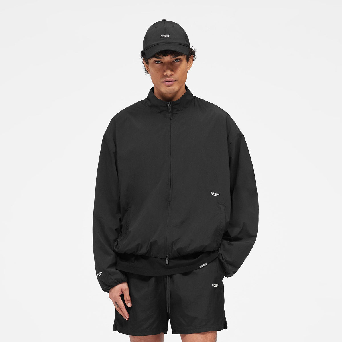 Black Micro Track Jacket | Represent Owners Club | REPRESENT