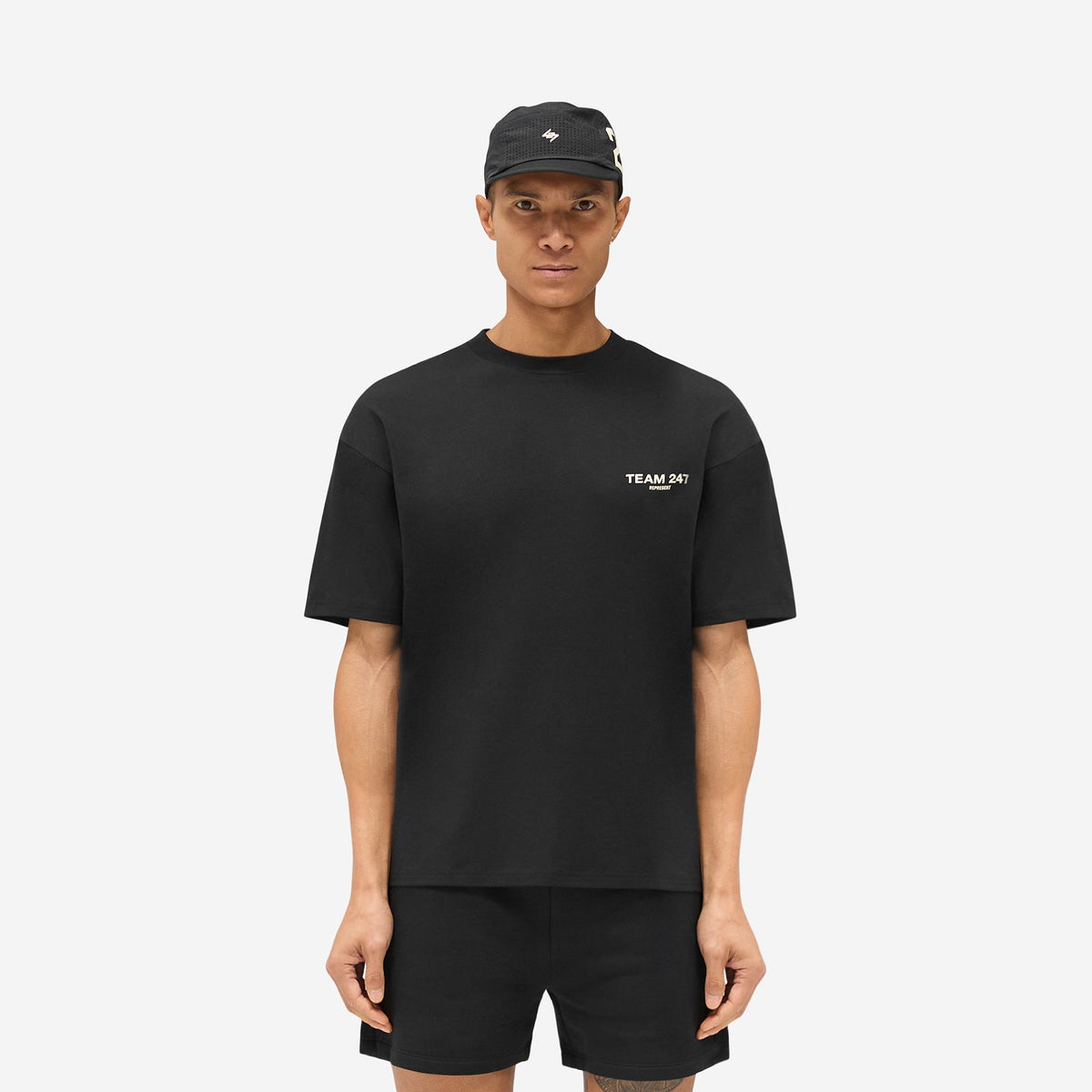 Jet Black Team 247 T-Shirt | 247 Running T Shirt | REPRESENT