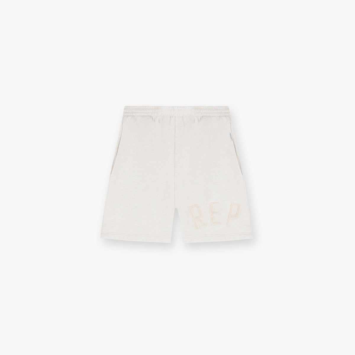 Rep Applique Shorts - Cream Marl | REPRESENT