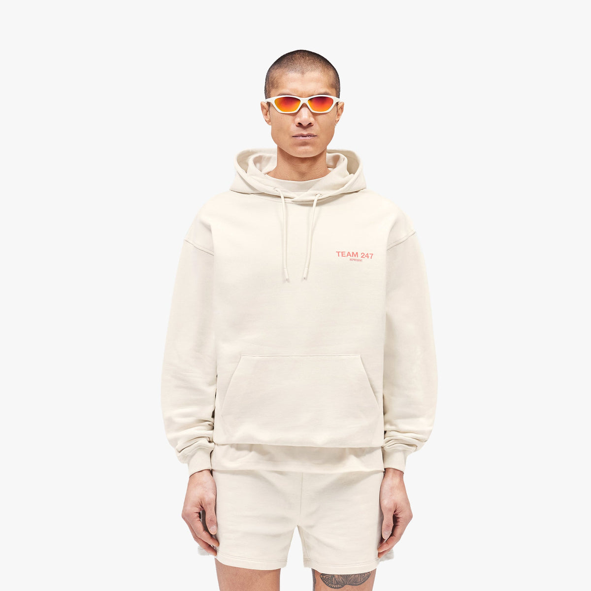 Team 247 Oversized Hood - Cream | 247 SS26 Hoodies | REPRESENT
