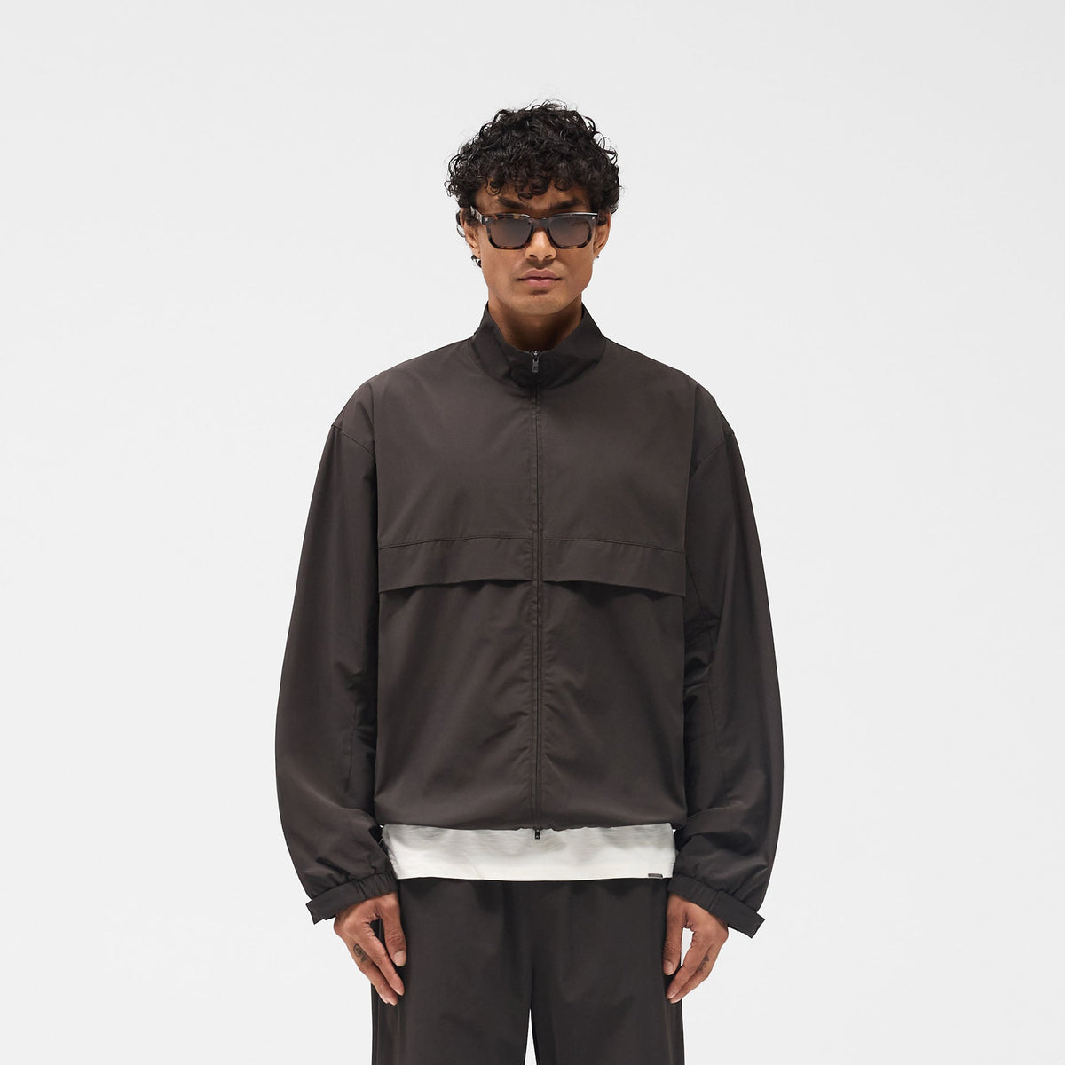 Initial Nylon Track Jacket | Coffee | REPRESENT