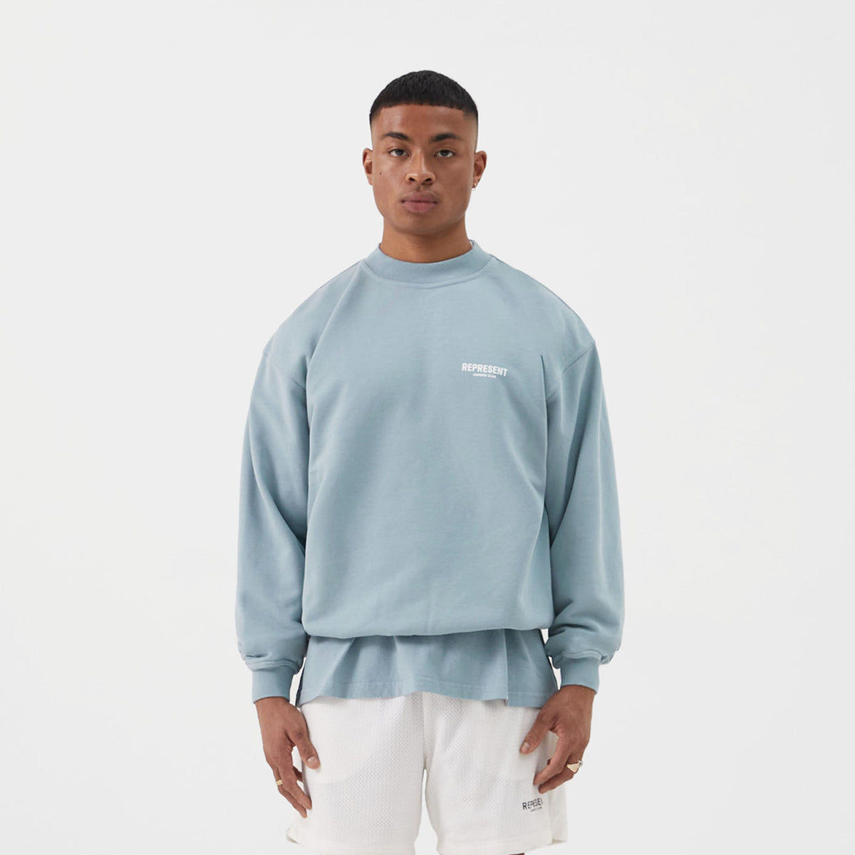 Represent Owners Club Sweater | Powder Blue Sweaters | REPRESENT