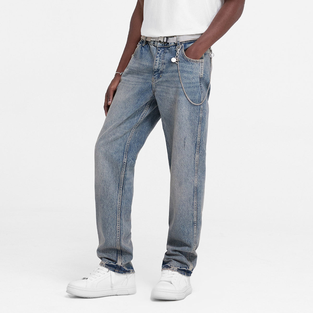 Mid Blue R2 Straight Leg Denim | Mens Denim | REPRESENT